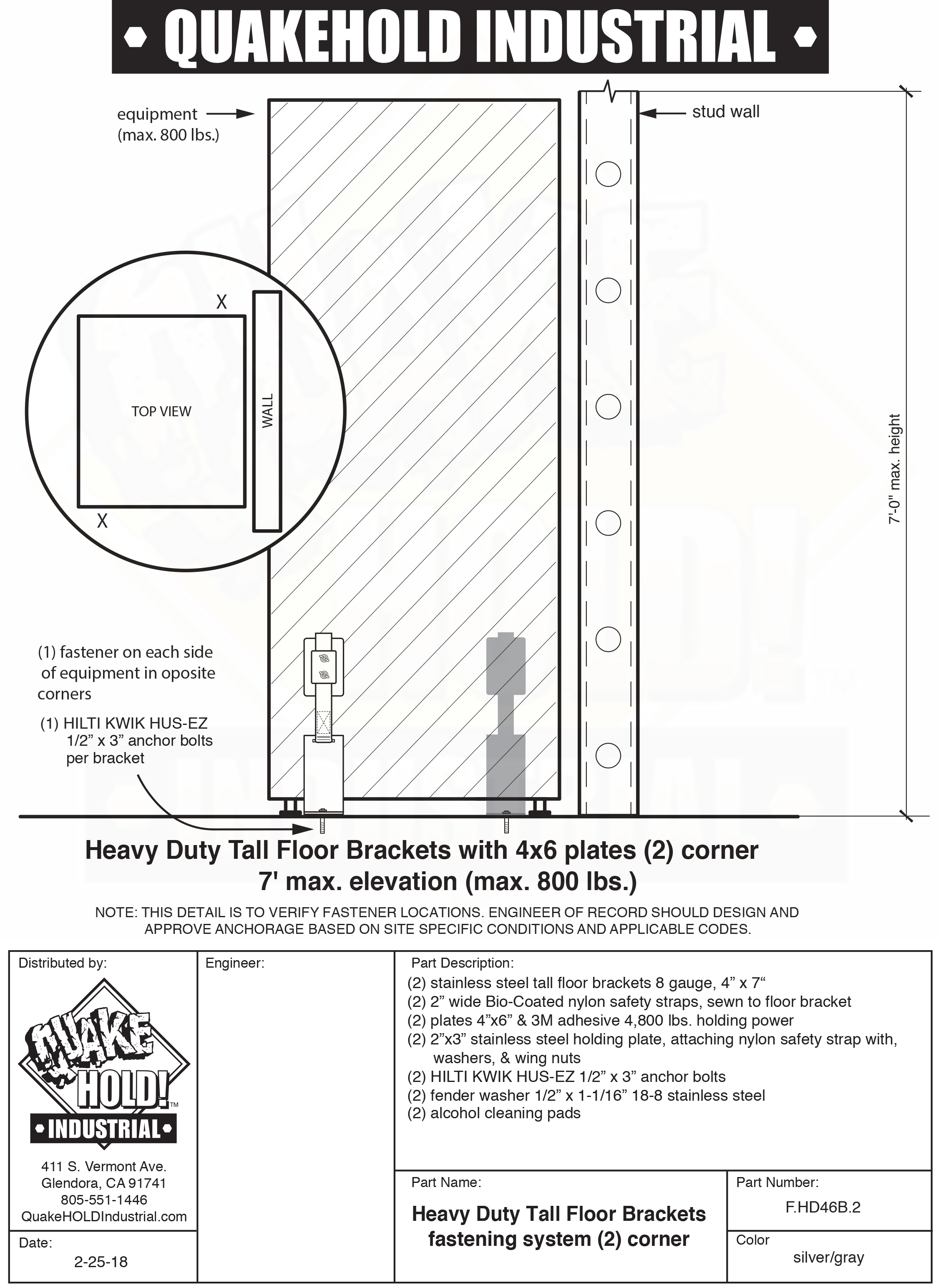 Engineered Bracing Line Drawings - QuakeHOLD! Industrial
